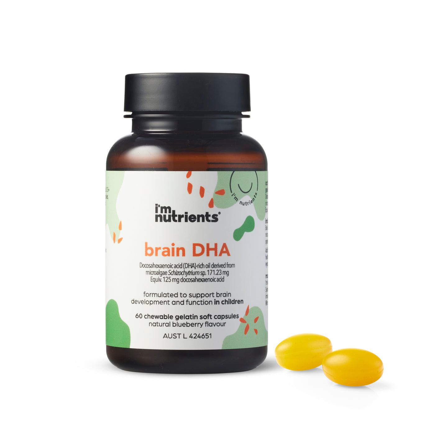 Brain DHA kids supplement - chewable soft gelatin capsule – i'm nutrients