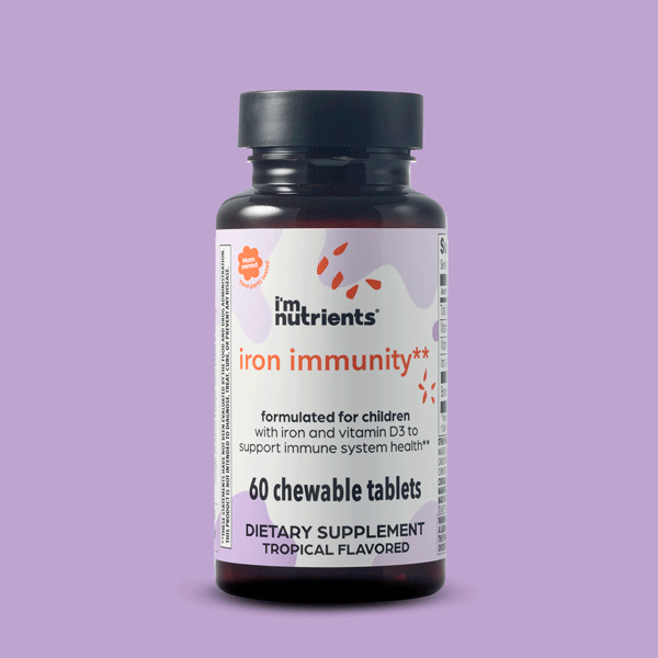 Iron Immunity, Children's Chewable Iron Supplement with Vitamin C and ...